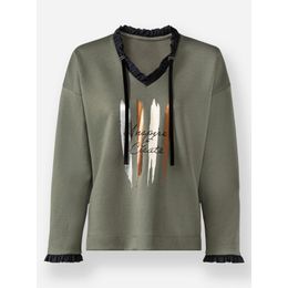 Heine Witt Damen Sweatshirt in weich flie&szlig;ender Qualit&auml;t, khaki, Gr&ouml;&szlig;e 46