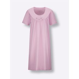 w&auml;schepur w&auml;schepur Damen Nachthemd mit Vogel-Stickerei, ros&eacute;, Gr&ouml;&szlig;e 48/50