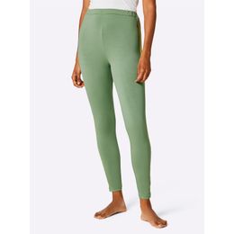 Damen Modal-Leggings, Gr&uuml;n, Gr. 36/38, CREATION L PREMIUM, Jogginghosen, Material: Modal