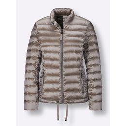 CREATION L PREMIUM Wit Damen Leichtdaunenjacke mit Pack-away-Beutel f&uuml;r unterwegs, taupe-hellgrau, Gr&ouml;&szlig;e 40
