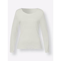 Heine Witt Damen Shirt-Set in Viskose-Qualit&auml;t, beige-ecru, Gr&ouml;&szlig;e 48