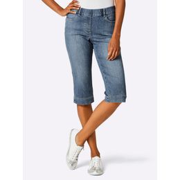 Ascari Damen Caprijeans in Schlupfform, blue-stone-washed, Gr&ouml;&szlig;e 40