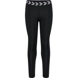 Hummel Leggings Jungen Gr&ouml;&szlig;e 134 grau / schwarz