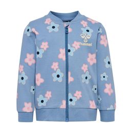 Hummel Sweatjacke 'Rinna' M&auml;dchen Gr&ouml;&szlig;e 68 taubenblau / himmelblau / rosa / schwarz