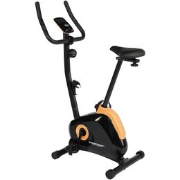 Heimtrainer Christopeit Sport "HT 2.1", schwarz (schwarz, holzlook), Fahrradtrainer, ohne Unterlegmatte, Schwungmasse ca. 5 kg, 8 Widerstandsstufen, B:47cm H:122cm L:89cm