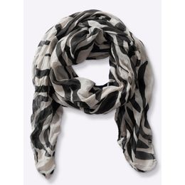 Heine Witt Damen Schal, beige-schwarz, Größe 0