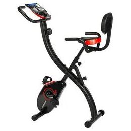 Heimtrainer Christopeit Sport "S-Bike", schwarz (schwarz, rot), Fahrradtrainer, ohne Unterlegmatte, Schwungmasse ca. 5 kg, 8 Widerstandsstufen, B:54cm H:115cm L:96cm