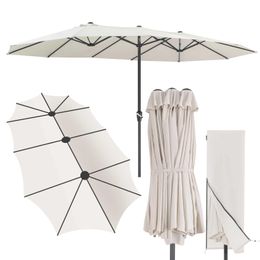 Kingsleeve Doppelsonnenschirm Creme UV-Schutz 80+