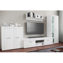 TV-Board Vcm "Holz TV Lowboard Möbel Fernsehschrank Usilo XL" Gr. 160, weiß, B:160cm H:37cm T:45cm, Sideboards