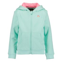 Sweatjacke Blue Seven, Mädchen, Gr. 116, blau (sea), Sweatware, Obermaterial: 100% Baumwolle, unifarben, modisch, Langarm, Sweatjacken