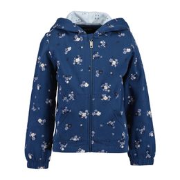 Sweatjacke Blue Seven, Mädchen, Gr. 116, blau (ocean orig), Sweatware, Obermaterial: 100% Baumwolle, geblümt, modisch, regular fit, Langarm, Sweatjacken