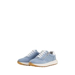 Tom Tailor Damen Sneaker mit dekorativem seitlichem Reißverschluss, blau, Uni, Gr. 36