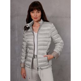 CREATION L PREMIUM Wit Damen Leichtdaunenjacke mit Pack-away-Beutel f&uuml;r unterwegs, hellgrau-grau, Gr&ouml;&szlig;e 36
