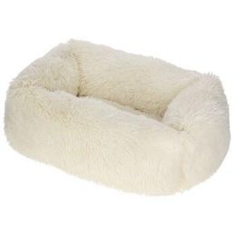 Kerbl Pet Kuschelbett Fluffy, Creme, Eckig, 60x40cm