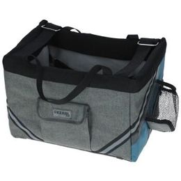 Kerbl Pet Fahrradtasche Vacation f&uuml;r kleine Hunde, Grau/Blau