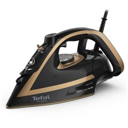 Tefal Dampfbügeleisen "Puregliss FV8064, 3000 Watt,Durilium AirGlide Autoclean Bügelsohle", gold (goldfarben, schwarz), B:13,5cm H:16cm T:31cm, Bügeleisen, Micro-Calc-Filter, 280 g/Min. Dampfstoß, 0-50 g/Min. variabler Dampf