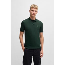 Poloshirt BOSS Orange "Passenger", Herren, Gr. XL, grün (open grün350), Jersey, Obermaterial: 95% Baumwolle, 5% Elasthan, casual, Basic hüftbedeckend, hoch geschlossener Ausschnitt, Kurzarm eng Bündchen, Shirts, mit Polokragen