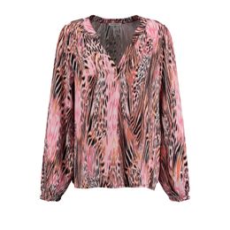 Key Largo Bluse 'Roots' Damen Gr&ouml;&szlig;e S hellorange / rosa / hellpink / schwarz