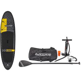 SUP-Board LAMAR "I-SUP 290 Traditional", schwarz (schwarz, gelb), Wassersportboards, 290x76x15 290cm, Kunststoff