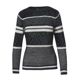 Koroshi Pullover Damen Gr&ouml;&szlig;e M graumeliert / schwarz / silber / wei&szlig;