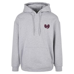 Sweater Wu Wear "Herren Wu Wear Dragon Hoody", Herren, Gr. XS, grau (erdgrau), 65% Baumwolle, 35% Polyester, unifarben, ohne Ausschnitt, Langarm, Sweatshirts