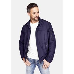 Outdoorjacke Cabano, Herren, Gr. 25, blau (dunkelblau), 100% Polyester, unifarben, sportlich, kurz, hoch geschlossener Ausschnitt, Langarm, Jacken, mit wasserabweisenden Eigenschaften