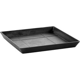Ecopots Blumentopfuntersetzer &raquo;SQUARE SAUCER Dark Grey&laquo; BxTxH: 28x28x3 cm grau Kunststoff