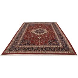 morgenland Wollteppich »Kaschmar Medaillon Rosso 291 x 204 cm«, rechteckig, 10 mm Höhe, Unikat mit Zertifikat rot