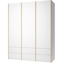 Müllermöbel MÜLLER SMALL LIVING Drehtürenschrank »Modular Plus Variante 6«, inklusive 6 geräumigen Schubladen weiß weiß/birke