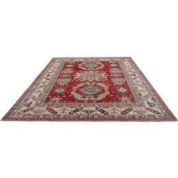 morgenland Wollteppich »Orientteppich Blumenmuster 300 x 246 cm«, rechteckig, 6 mm Höhe, Unikat mit Zertifikat blau Dunkelblau
