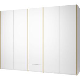 Müllermöbel MÜLLER SMALL LIVING Drehtürenschrank »Modular Plus Variante 9«, inklusive einer kleinen Schublade im Mittelelement weiß weiß/birke