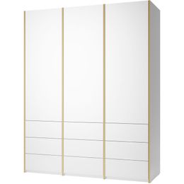 Müllermöbel MÜLLER SMALL LIVING Drehtürenschrank »Modular Plus Variante 6«, inklusive 9 geräumigen Schubladen weiß weiß/birke