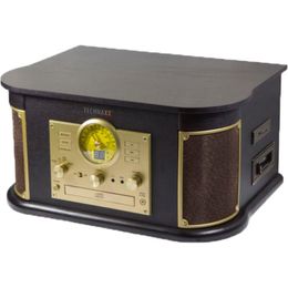 Technaxx Multifunktionsspieler »Nostalgie Bluetooth Plattendigitalisierer All-in-One TX-103« schwarz Cinch-Ausgänge (RCA) zum Anschluss an...