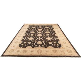 morgenland Wollteppich »Kazak Blumenmuster 363 x 276 cm«, rechteckig, 7 mm Höhe, Unikat mit Zertifikat rot
