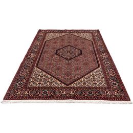 morgenland Wollteppich »Bidjar - Zanjan Medaillon Rosso 235 x 140 cm«, rechteckig, 15 mm Höhe, Unikat mit Zertifikat rot