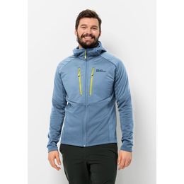 Kapuzenfleecejacke Jack Wolfskin "ALPGRAT PRO INS FZ M", Herren, Gr. XL (54/56), blau (elemental, blau), 1. OBERSTOFF: 100% POLYESTER; 2. OBERSTOFF: 100% POLYAMID; Futter: 100% POLYESTER; FÜLLUNG: 100% POLYESTER, Jacken