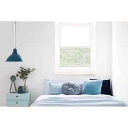 mydeco Plissee &raquo;Free Move&laquo; Lichtschutz ohne Bohren gr&uuml;n/wei&szlig; + wei&szlig; Obermaterial: 100% Polyester 130 cm