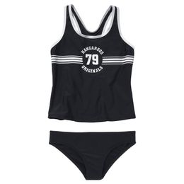 Kangaroos Tankini »Sporty«, mit sportlichem Frontdruck schwarz 122/128 - N-Gr N-Gr 122/128 Tankini von Kangaroos