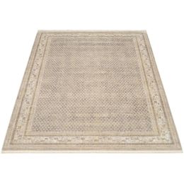 OCI DIE TEPPICHMARKE Teppich &raquo;BESTSELLER MIRI&laquo; rechteckig 8 mm H&ouml;he Vintage Optik mit feinem Glanz und feinen Fransen, Wohnzimmer beige/goldfarben...