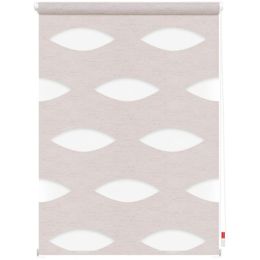 LICHTBLICK ORIGINAL Doppelrollo &raquo;Duo Rollo Klemmfix Ellipse&laquo; Lichtschutz ohne Bohren im Fixma&szlig; beige Polyester