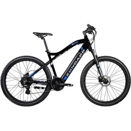 Zündapp E-Bike ZÜNDAPP "Z898" Gr. 48, schwarz (schwarz, blau), E-Bikes, 48cm, 27,5 Zoll (69,85cm), Pedelec, Elektrofahrrad für Damen u. Herren, MTB