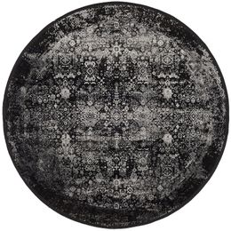 OCI DIE TEPPICHMARKE Teppich &raquo;BESTSELLER MAGIC&laquo; rund 8 mm H&ouml;he Wohnzimmer schwarz/grau Obermaterial: 70% Viskose, 30% Polyacryl &Oslash; 240 cm 1 Stk.