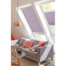 SUNLINES Dachfensterplissee &raquo;Classic Style Crepe&laquo; Lichtschutz verspannt mit F&uuml;hrungsschienen lila Obermaterial: 100% Polyester