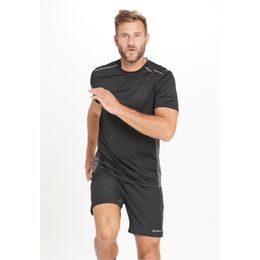 Funktionsshirt ELITE LAB "E-Lab", Herren, Gr. L, grau (schwarz, anthrazit), 100% Polyester, mehrfarbig, sportlich, normal, Rundhals, Kurzarm, Shirts, mit Quick-Dry-Technologie