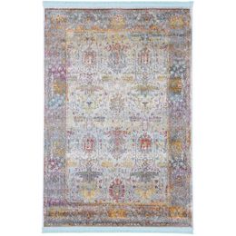 CarpetFine Teppich &raquo;Mala&laquo; rechteckig 8 mm H&ouml;he Vintage Look, Wohnzimmer gelb Obermaterial: 100% Polypropylen B : 200 cm 1 Stk.