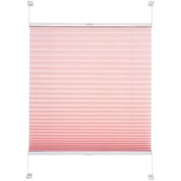 Liedeco Plissee &raquo;Pastell&laquo; Lichtschutz ohne Bohren verspannt Klemmfix-Plissee, Pastell rosa Obermaterial: 100% Polyester