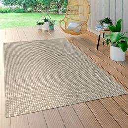 Paco Home Teppich »Waregem 622« rechteckig 4 mm Höhe Flachgewebe, Sisal-Optik, In- und Outdoor geeignet, Wohnzimmer cream Obermaterial: 100%...