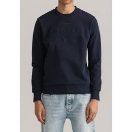 Gant Sweatshirt »D1. TONAL ARCHIVE SHIELD C-NECK« mit Logostickerei auf der Brust evening blue S S Klassischer Sweater von Gant
