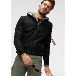 Alpha Industries Bomberjacke »MA-1 TT HOOD« mit Kapuze schwarz 3XL 3XL Im Fliegerblouson Style mit abtrennbarer Sweatkapuze