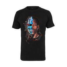 Mister Tee T-Shirt 'Half Face' Herren Gr&ouml;&szlig;e XL blau / braun / grau / rot / schwarz
